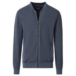Strickjacke Casamoda "Casamoda Strickjacke uni", Herren, Gr. 5XL, blau, 100% Baumwolle, Strickjacken Strickjacke