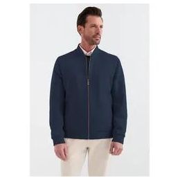 Lederimitatjacke Pierre Cardin, Herren, Gr. M, blau (blau, dunkelblau), 100% Lederimitat, unifarben, normal, V-Ausschnitt, Jacken, im Bomber-Stil