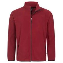 Fleecejacke DEPROC ACTIVE "KIRKVALE V MEN", Herren, Gr. 5XL (62), rot (weinrot), 100% Polyester, bequem, gerader Abschluss mit Gummizug, Jacken Fleecejacke, weiche Fleecejacke in traditioneller Optik