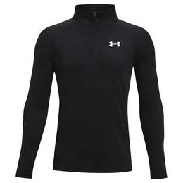 Trainingsshirt Under Armour "UA TECH 2.0 1/2 ZIP", Jungen, Gr. M, wei&szlig; (schwarz,, wei&szlig;), Obermaterial: 100% Polyester, Shirts, halber Rei&szlig;verschluss, atmungsaktiv, schnell trocknend