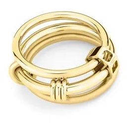 Fingerring Liebeskind Berlin "Schmuck Geschenk Edelstahl The Layer-Ring" Gr. 56, gold (gelbgoldfarben), Fingerringe, Damen, 56, Edelstahl, 6mm, Fingerring