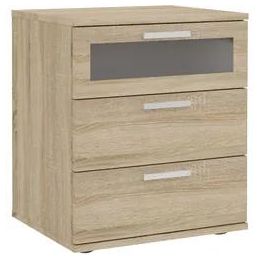 Nachtkommode FMD, braun (eiche), B:45cm H:53,5cm T:38cm, Holzwerkstoff, Sideboards, Breite ca. 45 cm