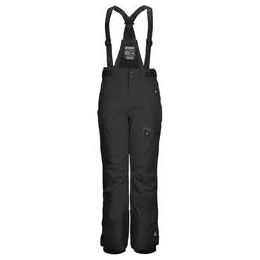 Skihose Killtec "KSW 195 BYS SKI PNTS", M&auml;dchen, Gr. 164, Normalgr&ouml;&szlig;en, schwarz, Obermaterial: 100% Polyester;Futter: 100% Polyester;F&uuml;llung: 100% Polyester, Hosen Skihose, Wasserdichte, atmungsaktive Skihose mit verstellbarer Taille und Latz