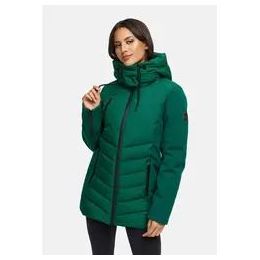 Winterjacke Marikoo "Tivaa", Damen, Gr. M, evergr&uuml;n, Obermaterial: 98% Polyester, 2% Elasthan; Futter: 100% Polyester; Wattierung: 100% Polyester; &Auml;rmelfutter: 100% Polyester, Jacken Winterjacke, mit abnehmbarer Kapuze und figurbetonter Passform