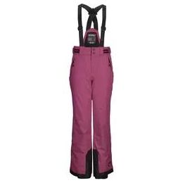 Skihose Killtec "KSW 198 GRLS SKI PNTS", M&auml;dchen, Gr. 152, Normalgr&ouml;&szlig;en, himbeere, Obermaterial: 100% Polyester;Futter: 100% Polyester;F&uuml;llung: 100% Polyester, Hosen Skihose, Wasserdichte Skihose mit abnehmbaren Tr&auml;gern und verstellbarer Taille
