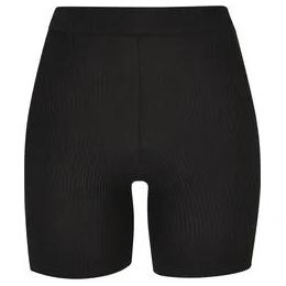 Radlerhose Urban Classics "Urban Classics Damen Ladies Rib Knit Shorts", Damen, Gr. 4XL, US-Gr&ouml;&szlig;en, schwarz, 35% Polyacryl, 35% Viskose, 30% Polyamid, unifarben, skinny fit, Hosen Radlerhose
