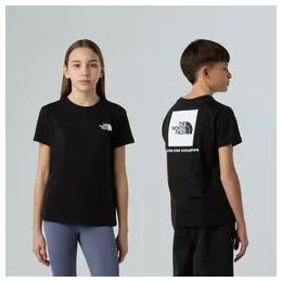 T-Shirt The North Face "TEEN BOX NSE REGULAR SS TEE", M&auml;dchen, Gr. L (146/152), tnf schwarz, Obermaterial: 100% Baumwolle, normal, Rundhals, Shirts T-Shirt, f&uuml;r Jugendliche, sportlicher Stil, Kurzarm, Rundhalsausschnitt