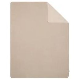 Wohndecke s.Oliver "s.Oliver Lounge Decke", beige, B:150cm L:200cm, Polyester, Wohndecken, Wohndecke, trendige Doubleface-Optik