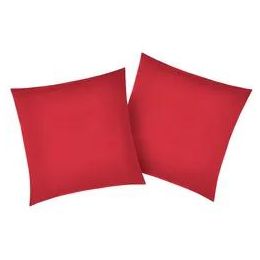 Kissenbez&uuml;ge OTTO HOME "Luisa", rot, B:50cm L:50cm, Renforc&eacute;, Renforc&eacute;, Kissenbez&uuml;ge, aus 100% Baumwolle, mit Rei&szlig;verschluss, atmungsaktiv, uni