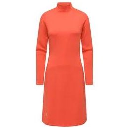 A-Linien-Kleid Ragwear "Leavie", Damen, Gr. L (40), Normalgr&ouml;&szlig;en, rot, Material: 47% Polyester, 47% Modal, 6% Elasthan, A-Linie knielang, hoch geschlossener Ausschnitt, eng, Kleider, Modisches Damen Sweatkleid mit Stehkragen