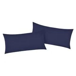 Kissenbez&uuml;ge OTTO HOME "Luisa", blau (marine), B:40cm L:80cm, Renforc&eacute;, Renforc&eacute;, Kissenbez&uuml;ge, aus 100% Baumwolle, mit Rei&szlig;verschluss, atmungsaktiv, uni