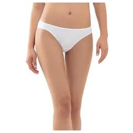 Minislip Mey "Cotton Pure", Damen, Gr. 44, wei&szlig;, Single Jersey, Obermaterial: 94% Baumwolle, 6% Elasthan, k&ouml;rpernah, Unterhosen, Tiefer, h&uuml;ftiger Sitz, weiche Beinabschl&uuml;sse