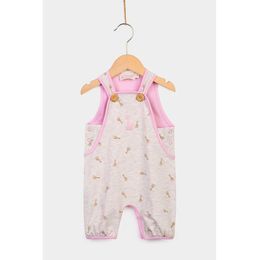 Sophie la Girafe Latzhose in Grau/ Rosa - 60% | Gr&ouml;&szlig;e 68 | Babyhosen
