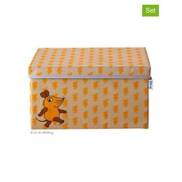 Lifeney 2er-Set: Aufbewahrungsboxen "Mau" in Orange - (B)37 x (H)21 x (T)25 cm - 54% | Kisten-koerbe