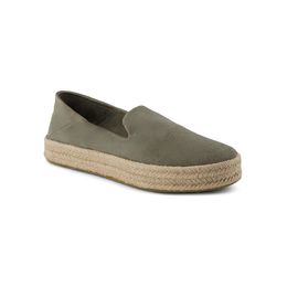 Toms Shoes TOMS Leder-Espadrilles in Khaki - 47% | Gr&ouml;&szlig;e 36,5 | Damen-schuhe-halbschuhe