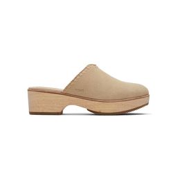 Toms Shoes TOMS Leder-Clogs in Creme - 54% | Gr&ouml;&szlig;e 42 | Damen-pantoletten