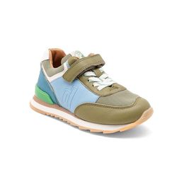 bisgaard Leder-Sneakers "Walde" in Khaki/ Hellblau - 44% | Gr&ouml;&szlig;e 33 | Babysneakers