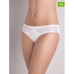 COTONELLA 4er-Set: Slips in Wei&szlig; - 56% | Gr&ouml;&szlig;e M | Damen-unterteile