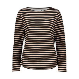 Juvia Longsleeve in Hellbraun/ Schwarz - 77% | Gr&ouml;&szlig;e L | Damen-tops