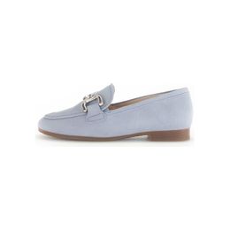 Gabor Leder-Slipper in Hellblau - 51% | Gr&ouml;&szlig;e 40 | Damen-schuhe-halbschuhe