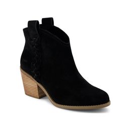 Toms Shoes TOMS Leder-Stiefeletten in Schwarz - 52% | Gr&ouml;&szlig;e 37,5 | Stiefeletten