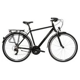 Trekkingrad KROSS "KROSS Trekkingrad Trans 1.0 28" schwarz" Gr. 43, schwarz, schwarz, Fahrr&auml;der, Herren, 43cm, 28 Zoll (71,12cm) hinten: 28 Zoll (71,12cm)