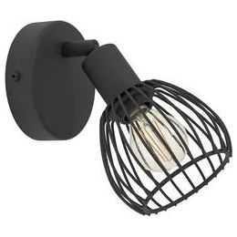Eglo Deckenspot "SONNINO Spotlampe - Stahl - E14 - 1X40W - IP20", schwarz, 1, 1 Stk., Leuchten, Wandleuchte, Wandspot, schwenkbar, Strahler, L9,5 x B9,5 x AL18,5 cm, Deckenspot