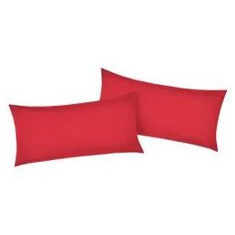 Kissenbez&uuml;ge OTTO HOME "Luisa", rot, B:40cm L:80cm, Renforc&eacute;, Renforc&eacute;, Kissenbez&uuml;ge, aus 100% Baumwolle, mit Rei&szlig;verschluss, atmungsaktiv, uni