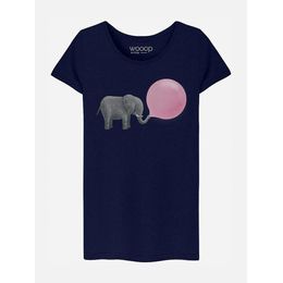 WOOOP Shirt "Jumbo Bubble Gum" in Dunkelblau - 54% | Gr&ouml;&szlig;e M | Damen-tops