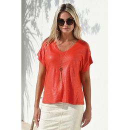 Bleu d'Azur Shirt "Trish" in Orange - 80% | Gr&ouml;&szlig;e 36/38 | Damen-tops