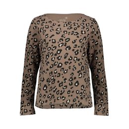 Juvia Longsleeve in Hellbraun/ Schwarz - 72% | Gr&ouml;&szlig;e S | Damen-tops