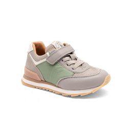 bisgaard Leder-Sneakers "Walde" in Grau/ Gr&uuml;n - 44% | Gr&ouml;&szlig;e 30 | Babysneakers