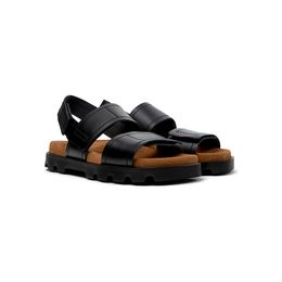 Camper Leder-Sandalen "Brutus" in Schwarz - 53% | Gr&ouml;&szlig;e 37 | Damen-sandalen