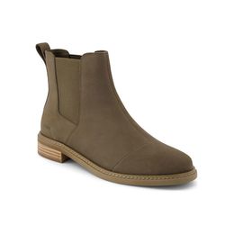 Toms Shoes TOMS Leder-Chelsea-Boots in Khaki - 54% | Gr&ouml;&szlig;e 37 | Stiefeletten