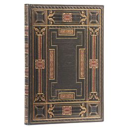 Paperblanks Blanko Notizbuch ''Onyx'' in Schwarz/ Gold - (B)12 x (H)18 cm - 54% | Buero-schulbedarf