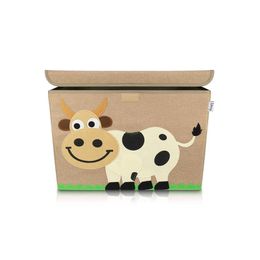 Lifeney Aufbewahrungsbox "Kuh" in Hellbraun/ Beige - (B)51 x (H)36 x (T)36 cm - 55% | Kisten-koerbe