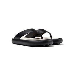 Camper Leder-Zehentrenner "Pelotas Flota" in Schwarz - 52% | Gr&ouml;&szlig;e 43 | Damen-sandalen