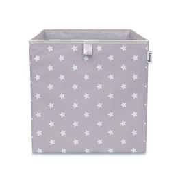 Lifeney Aufbewahrungsbox "Sterne" in Hellgrau - (B)33 x (H)33 x (T)33 cm - 50% | Kisten-koerbe