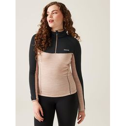 Regatta Funktionsshirt "Hepley" in Beige/ Schwarz - 71% | Gr&ouml;&szlig;e 36 | Damen-outdoor-tops-shirts