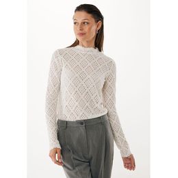 Mexx Longsleeve in Wei&szlig; - 55% | Gr&ouml;&szlig;e S | Damen-tops