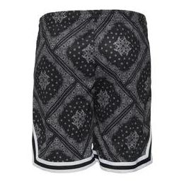 Stoffhose Karl Kani "Karl Kani Herren KK Woven Signature Paisley Mesh Shorts", Herren, Gr. S, US-Gr&ouml;&szlig;en, schwarz, wei&szlig;, 100% Polyester (Recycelt), normal, Hosen Stoffhose