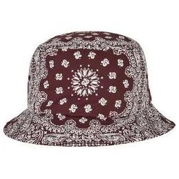 Fischerhut Flexfit "Flexfit Accessoires Bandana Print Bucket Hat", Damen, Gr. onesize, cherry, wei&szlig;, 100% Baumwolle, H&uuml;te