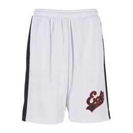 Shorts ECKO UNLTD. "Ecko Unltd. Herren Ecko Unltd. Shorts BBALL", Herren, Gr. XL, US-Gr&ouml;&szlig;en, wei&szlig;, 100% Polyester, loose fit, Hosen Shorts