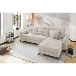 Jockenh&ouml;fer Ecksofa &raquo;Chillout L-Form, B: 288 cm, elektr. Relaxfunktion im Sitz und Ottomane&laquo; 140kg Belastbarkeit je Sitz, Kopfteilverstellung & Zierkissen Korpus:
