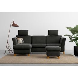 Home Affaire Ecksofa &raquo;Trelleborg L-Form&laquo; wahlweise mit Bettfunktion und Bettkasten, inkl. Federkern-Polsterung grau 95% Polyester, 5% Polyamid