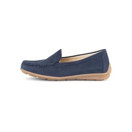 Gabor Leder-Slipper in Dunkelblau - 58% | Gr&ouml;&szlig;e 38,5 | Damen-schuhe-halbschuhe
