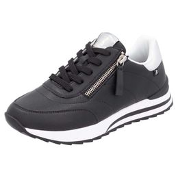 Rieker Sport Damen RIEKER Sport Plateausneaker , Freizeitschuh, Halbschuh, Sch&uuml;rschuh in schmaler Form schwarz-wei&szlig; 42