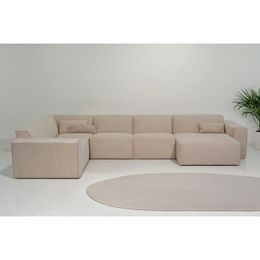 OTTO home Wohnlandschaft &raquo;Clayton Breite 371 cm, U-Form&laquo; in einem trendigen Cord-Bezug, verschiedene Kombinationen verf&uuml;gbar beige 100% Polyester