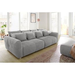 Jockenh&ouml;fer Big-Sofa &raquo;Gulliver, B: 298 cm&laquo; mit Zierkissen, Federkernpolsterung f&uuml;r angenehmen Sitzkomfort grau Korpus: 92% Polyester, 8% Nylon;Kissen: 57% 