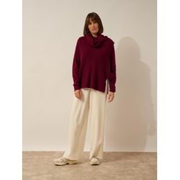 Just Cashmere Kaschmir-Rollkragenpullunder in Bordeaux - 57% | Gr&ouml;&szlig;e S/M | Damen-pullover-cardigans